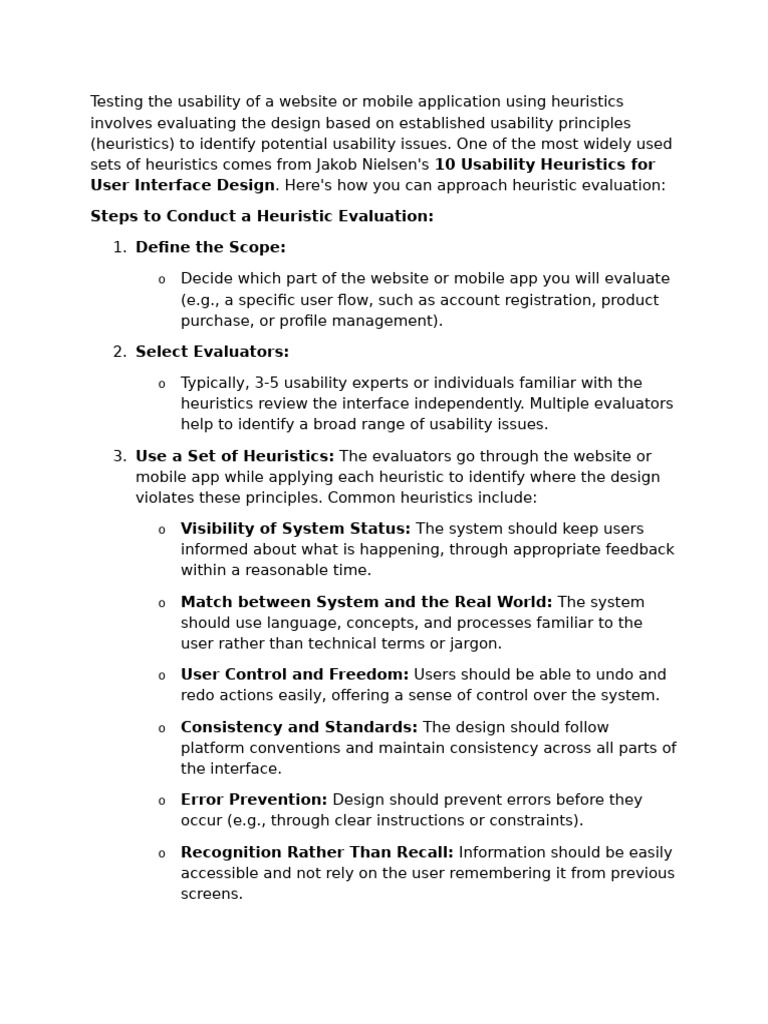 Heuristics Evaluation | PDF | Usability | Icon (Computing)