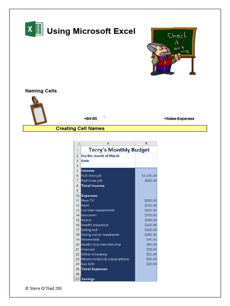 Using Microsoft Excel 7 - Advanced | PDF | Microsoft Excel | Spreadsheet