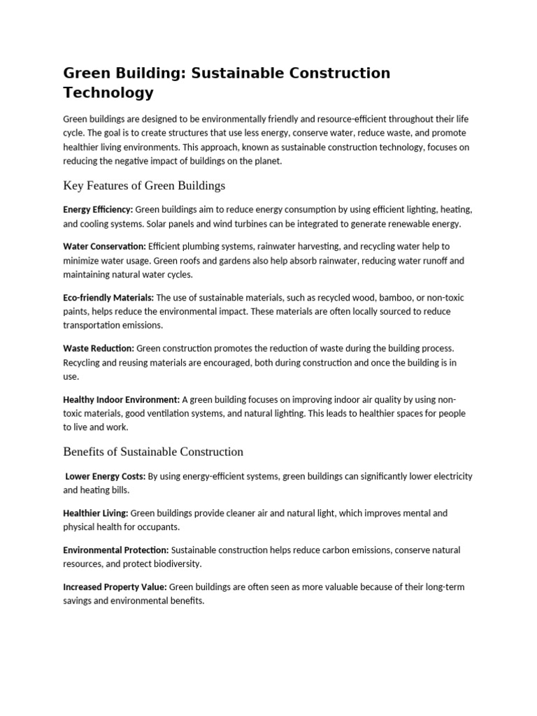 Green Building | PDF | Science & Mathematics