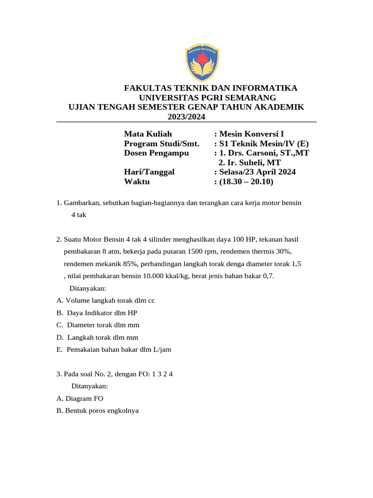 Uts Mke I 2023-2024 | PDF