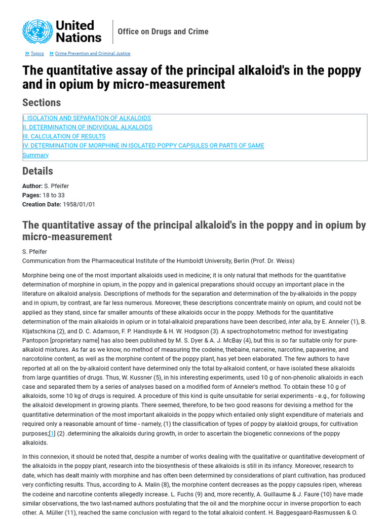 Isolation and Separation of Opium Alkaloids | PDF | Opium | Morphine