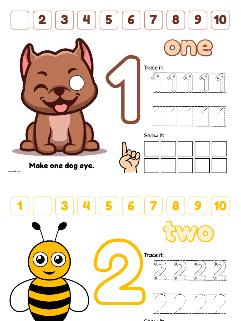 Play Dough Counting Mats 1-10 | PDF | Horticulture | Botany