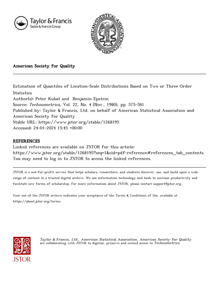 Kubat 1980 | PDF | Probability Theory | Applied Mathematics