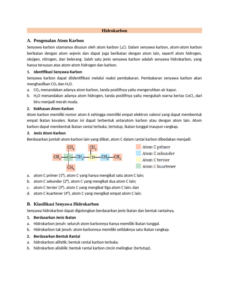 Atom C Kuartener dalam Hidrokarbon | PDF