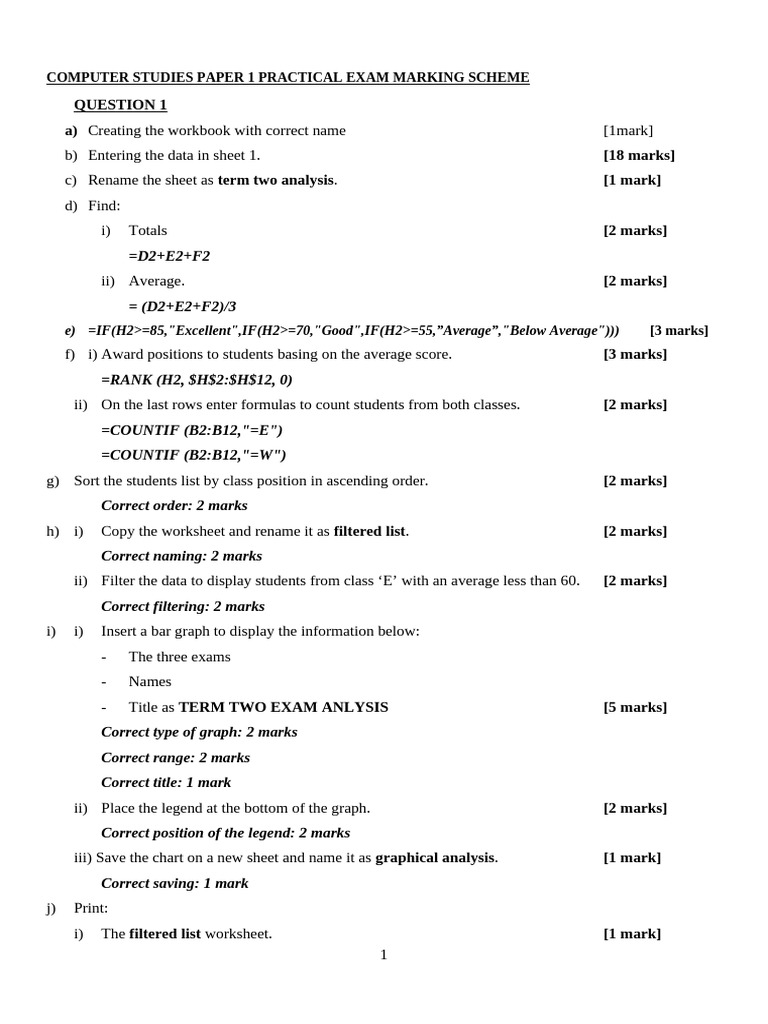Computer Studies f3t3 Pp2 Ms | PDF | Computing | Text