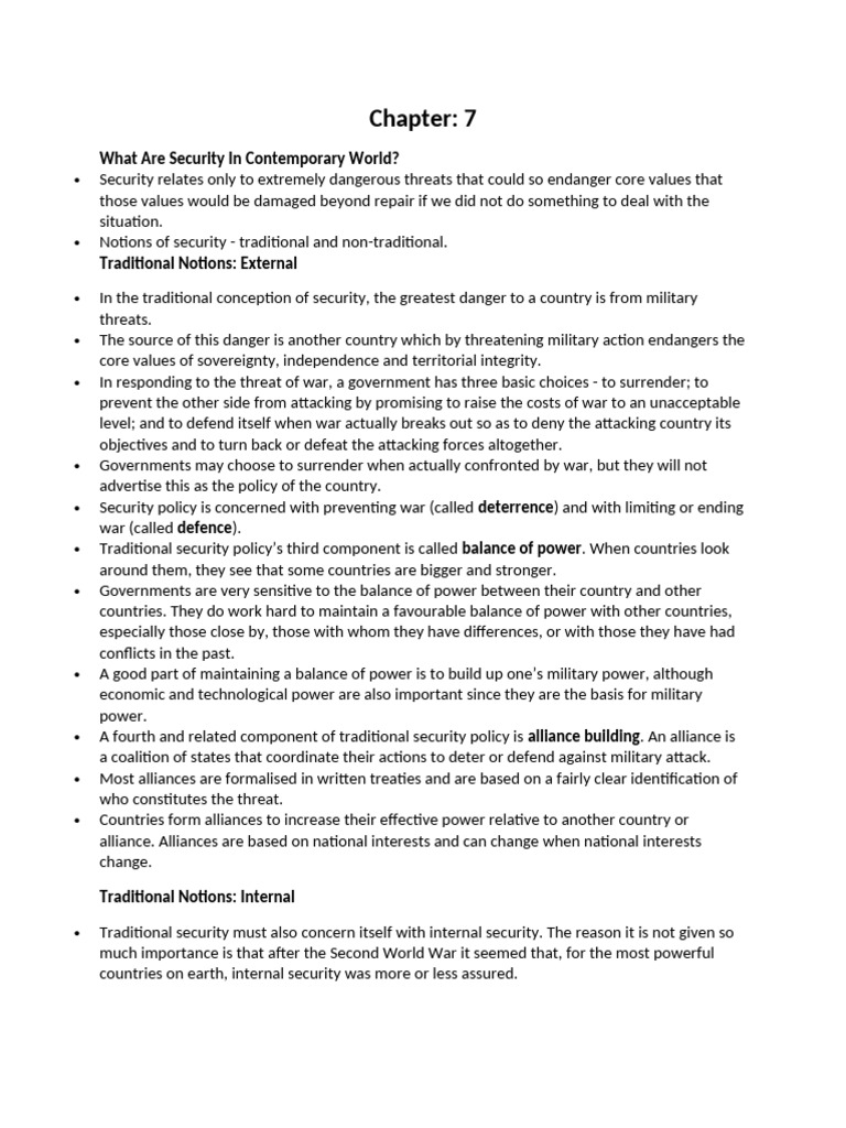 SECURITY NOTES | PDF | Human Security | Poverty