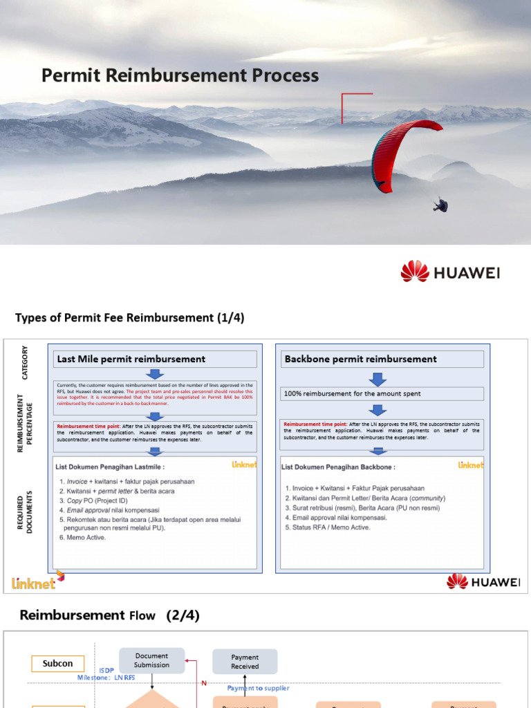 Permit Reimbursement Process | PDF | Reimbursement