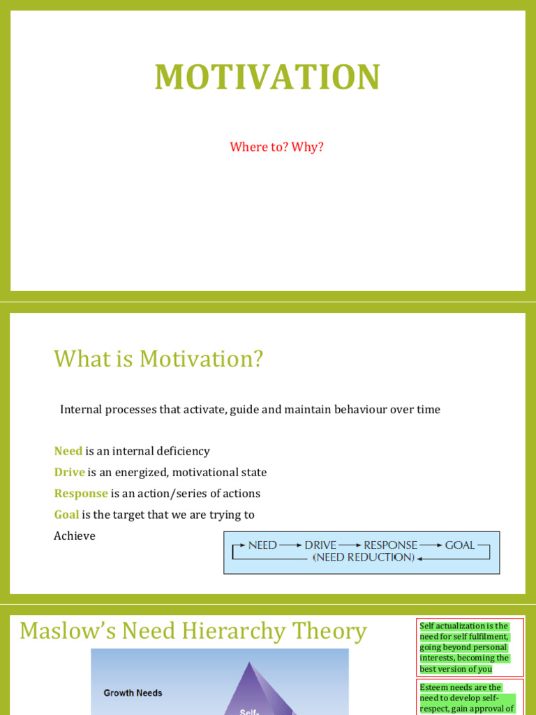 L_5 Motivation | PDF | Motivational | Motivation