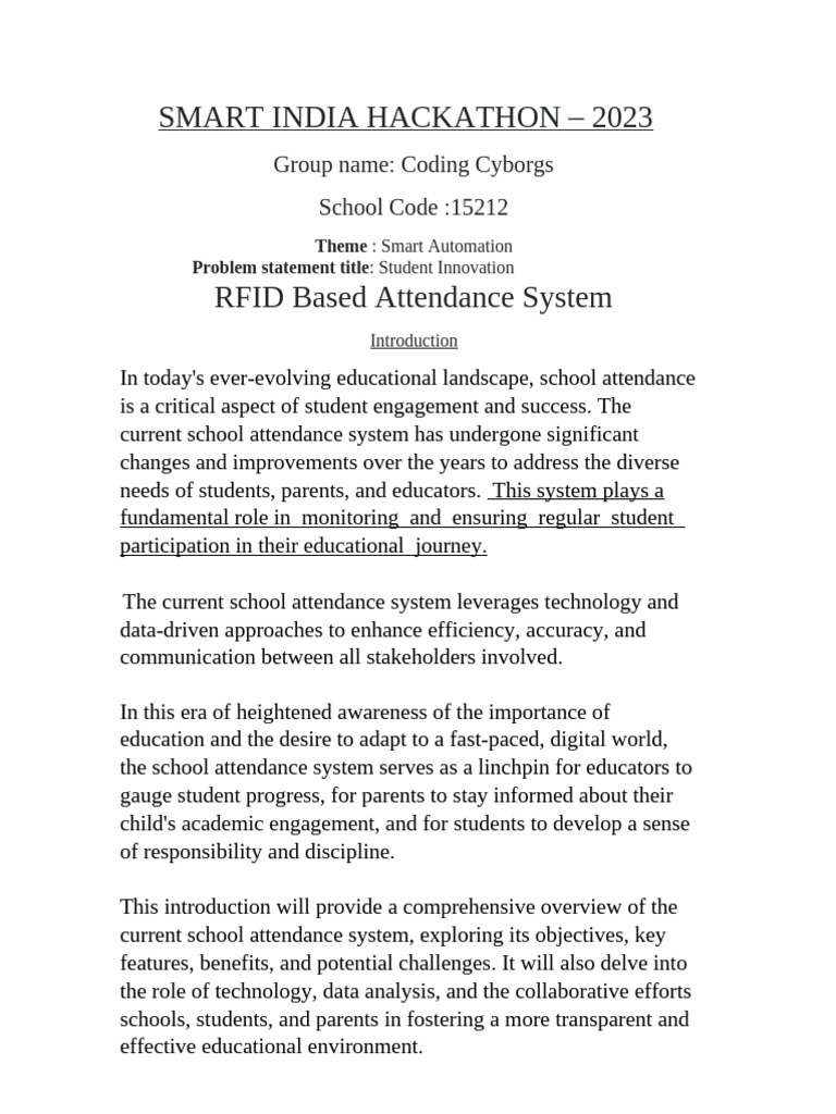 Smart Hackathon Pdf Php Radio Frequency Identification