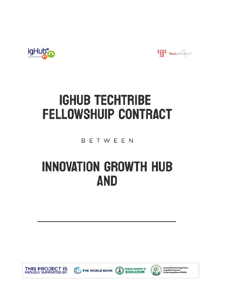 IGHub Tech Tribe FELLOWSHIP CONTRACT | PDF | Justice | Crime & Violence