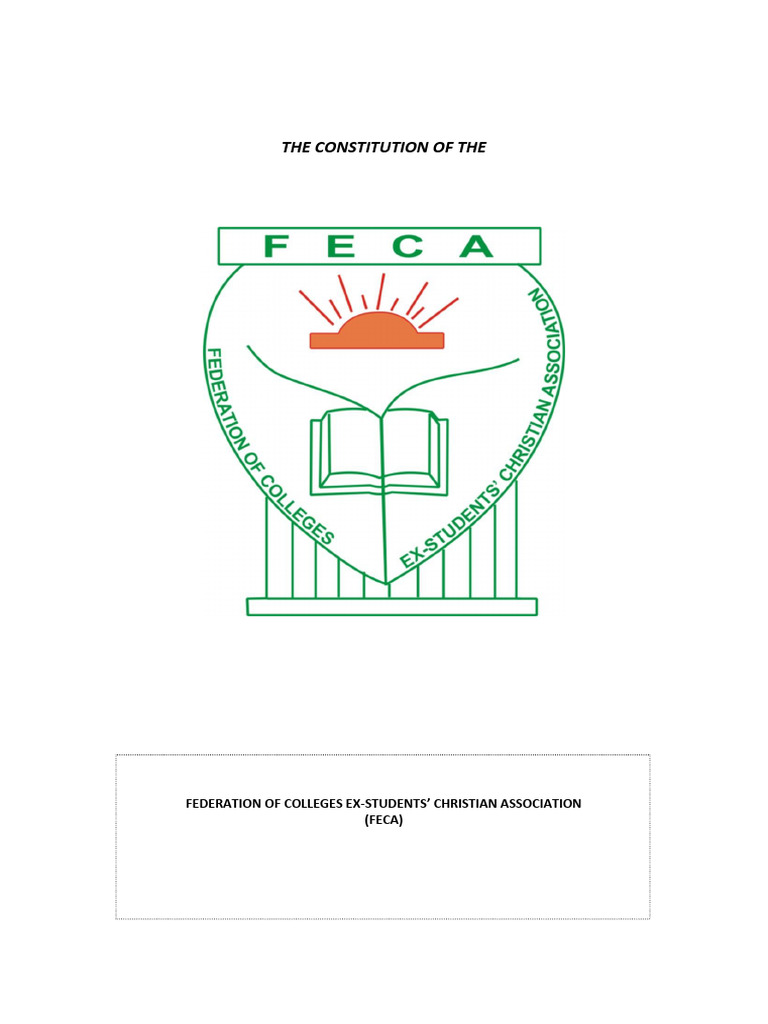 FECA Constitution | PDF | Jesus | Baptism With The Holy Spirit