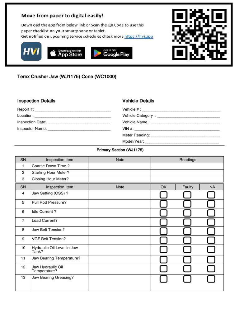 Terex Crusher Jaw (WJ1175) Cone (WC1000) Form | PDF | Mechanical ...