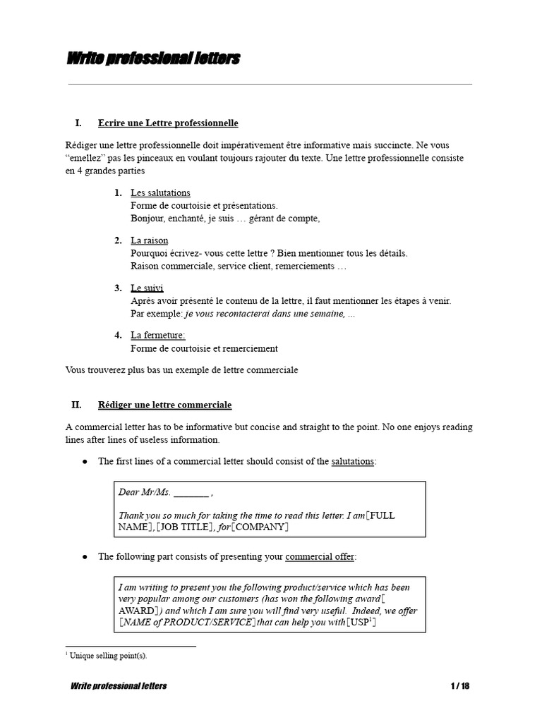Write Professional Letters | PDF | Linked In