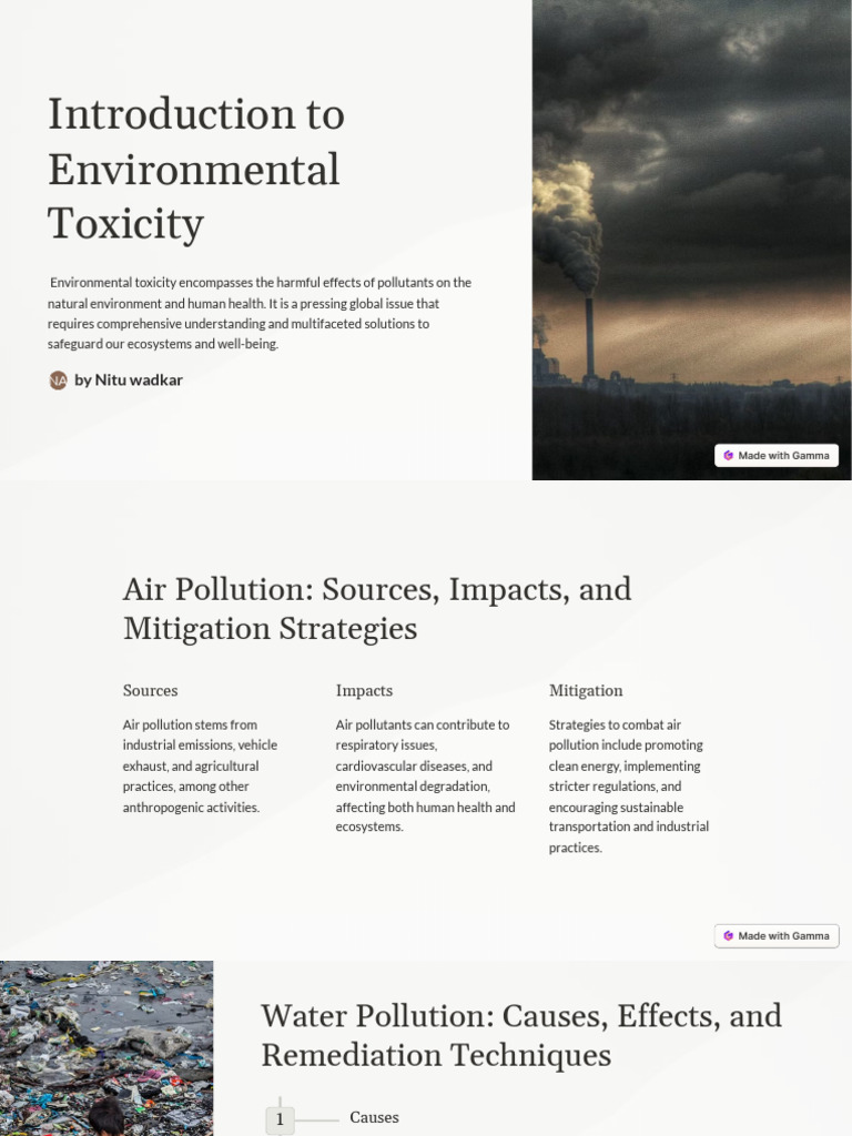 Understanding Environmental Toxicity | PDF | Water Pollution | Pollution