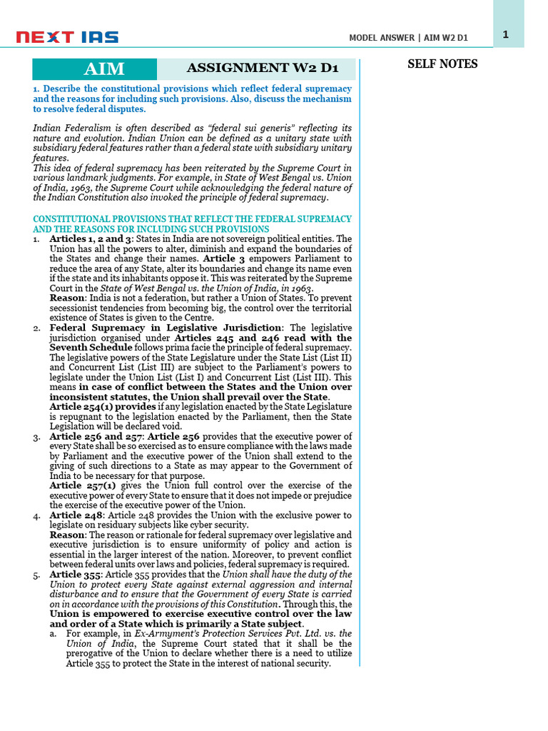 b2 _ Polity w2d1_solution | PDF | Taxes | Treaty