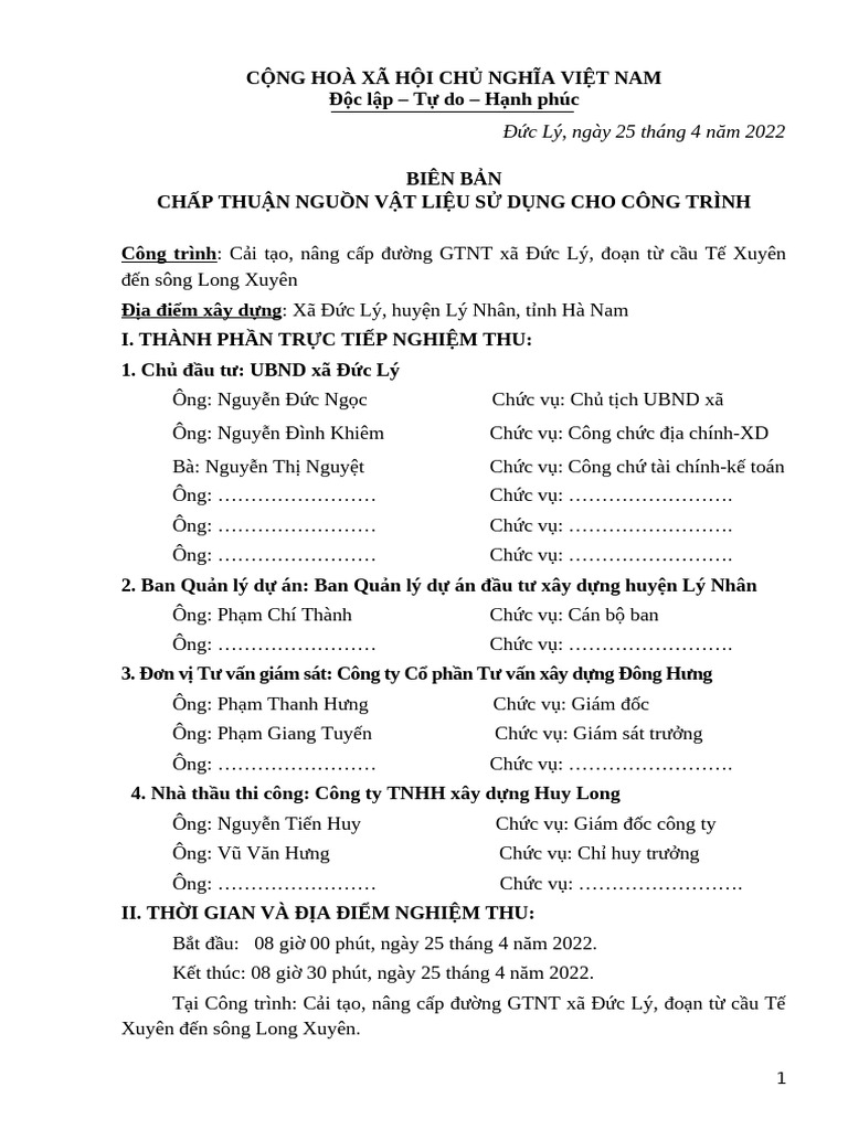 BB Chap Nhan Mo Vat Lieu | PDF