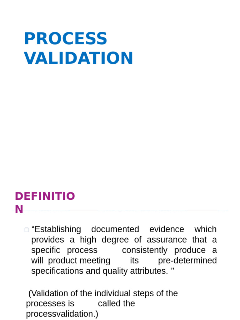 Process Validation: Key Stages & Methods | PDF | Verification And Validation