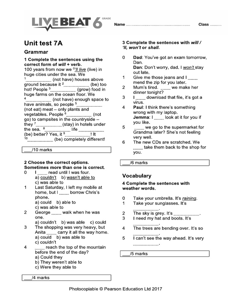 Test Unit 7 Pearson | PDF