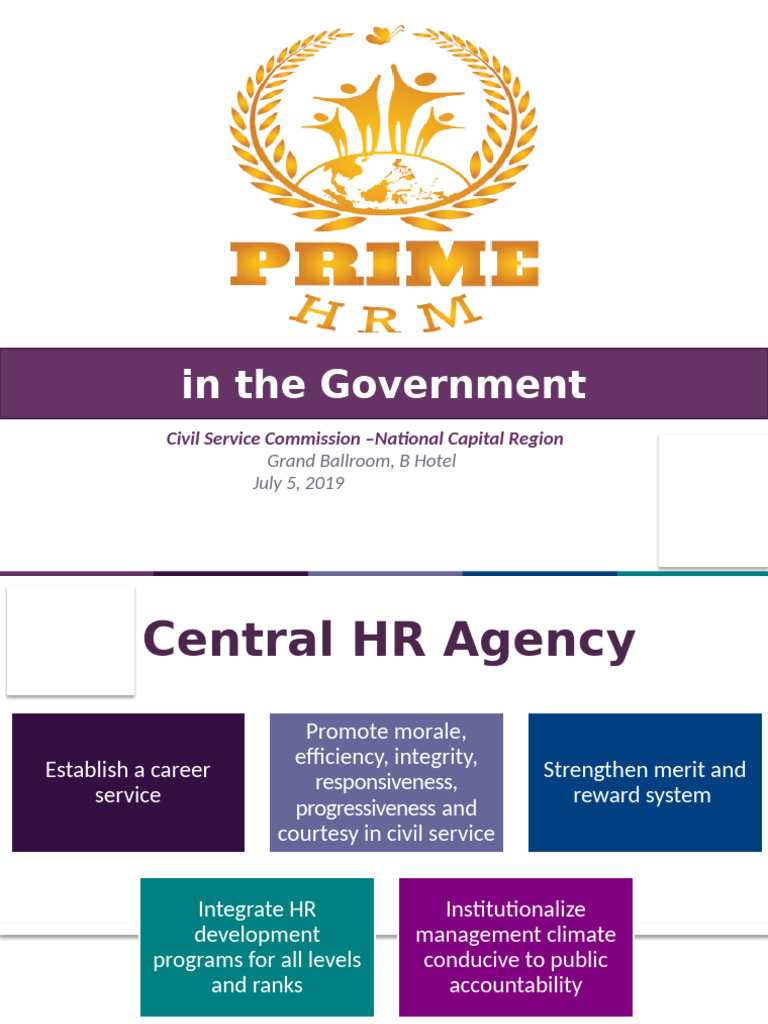 Prime HRM Overview CSC-NCR | PDF | Human Resource Management | Governance