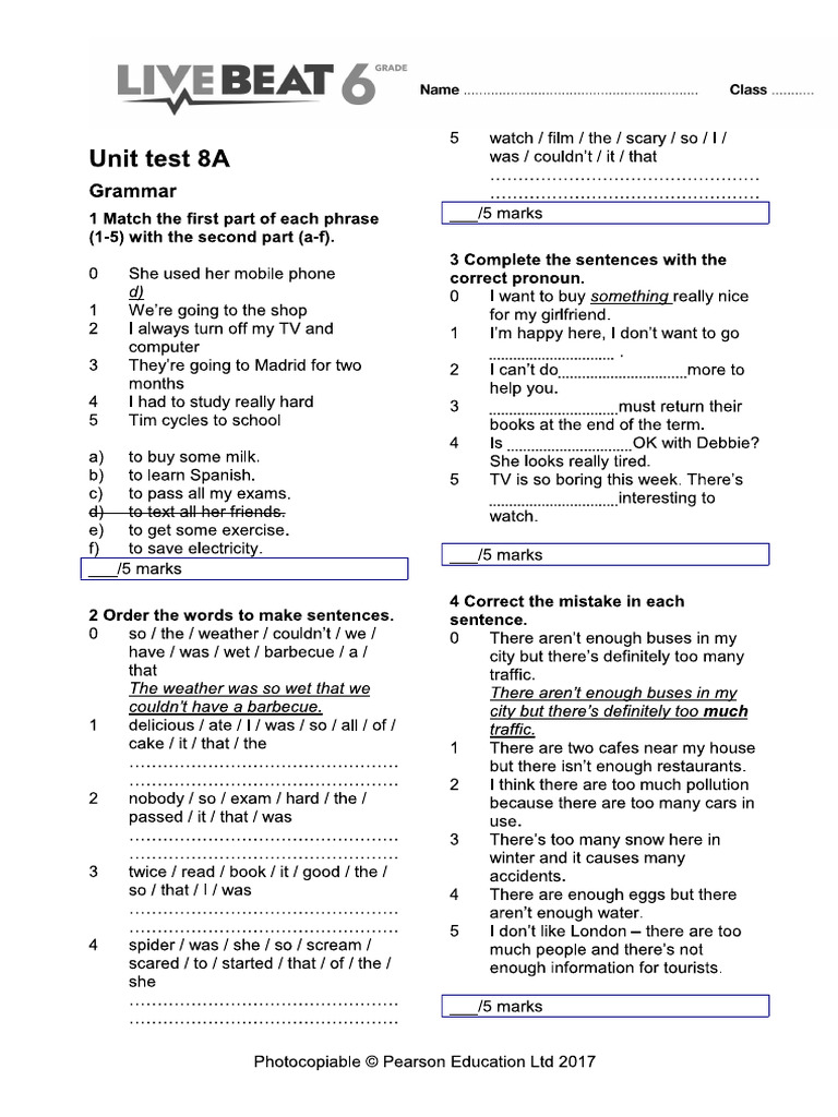 Test Unit 8 Pearson | PDF