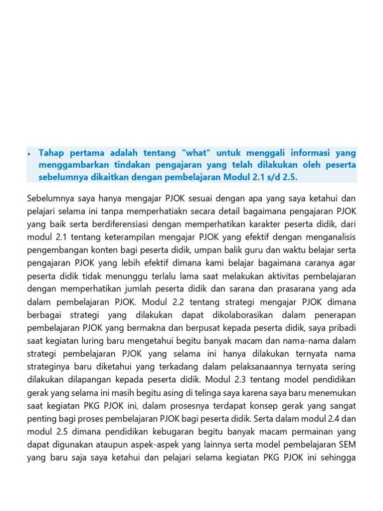 Refleksi Modul 2.1 S.D 2.5 Retma Widiowati | PDF | Pengembangan Diri