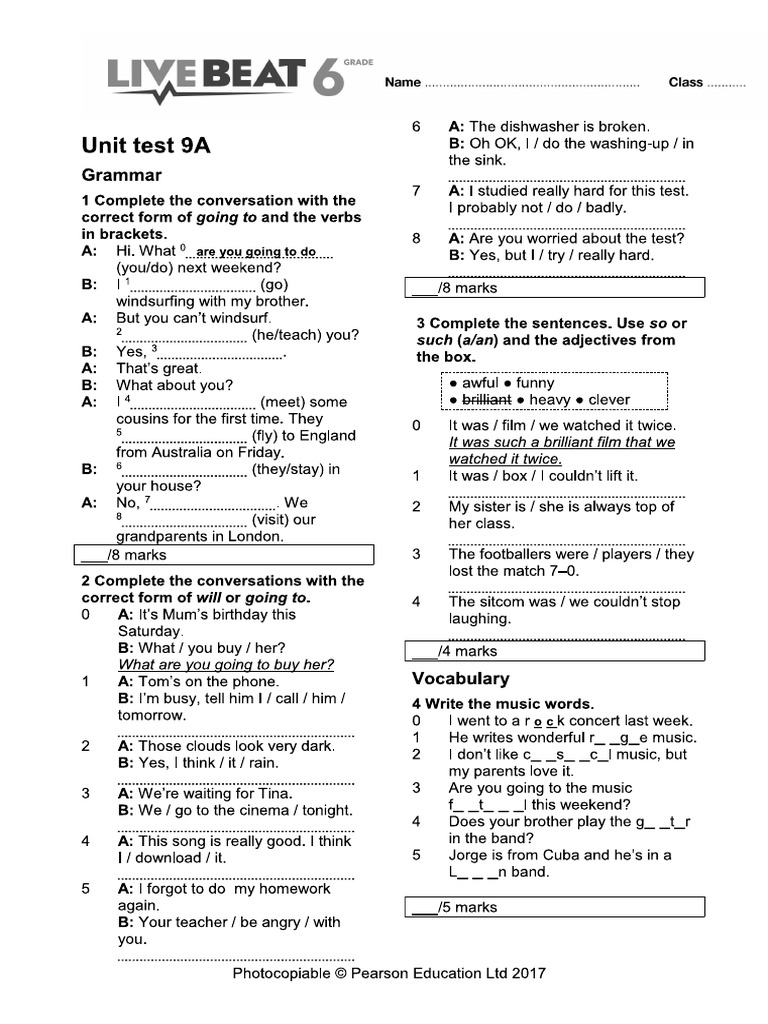 Test Unit 9 Pearson | PDF