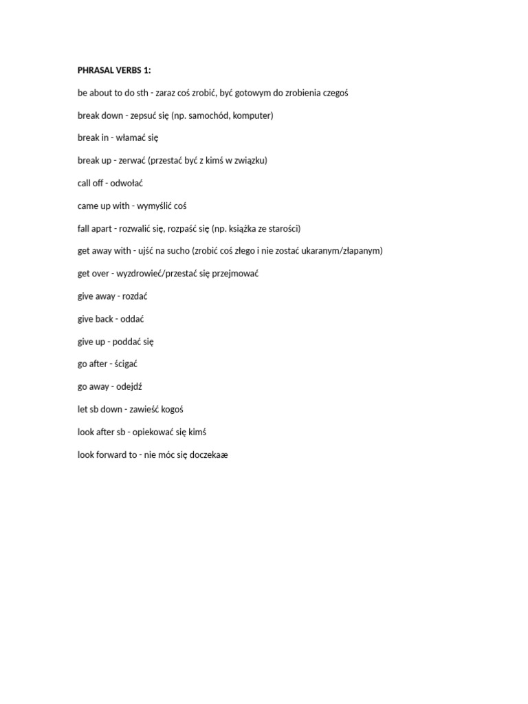 Phrasal Verbs | PDF