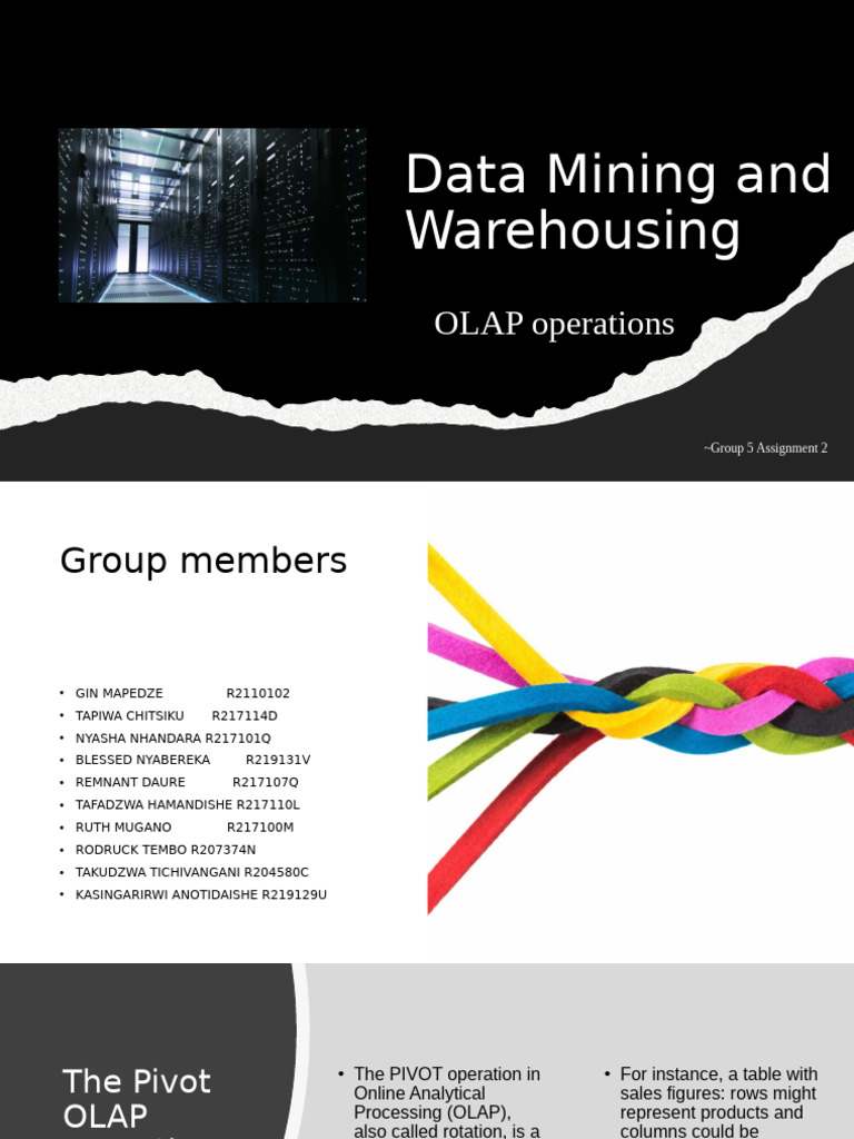OLAP Operations (Pivot) Group 5 (Assignment 2) | PDF | Databases ...