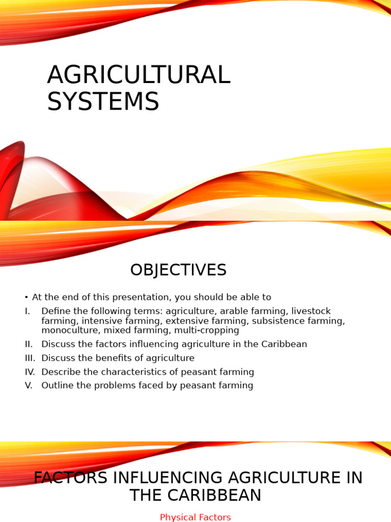 Overview of Agricultural Systems | PDF | Agriculture | Farms