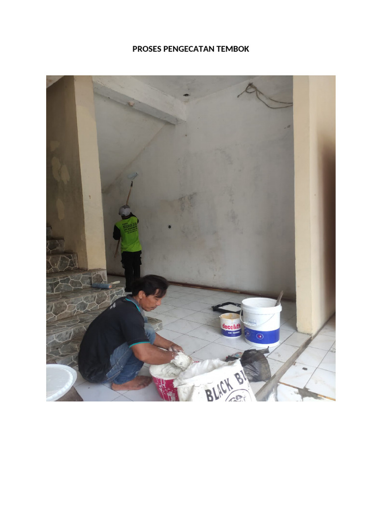 PROSES PENGECATAN TEMBOK Dan Cat | PDF