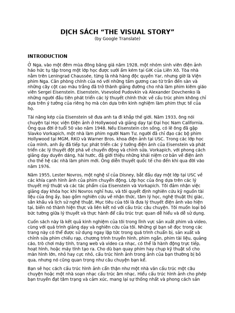 THE VISUAL STORY Vie Translate | PDF