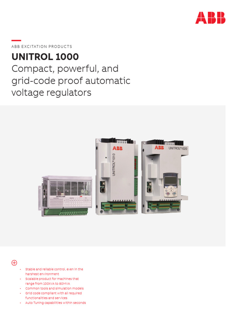 8VZZ002310T0001_ABB Unitrol 1000 Compact, powerful, and grid-code proof ...