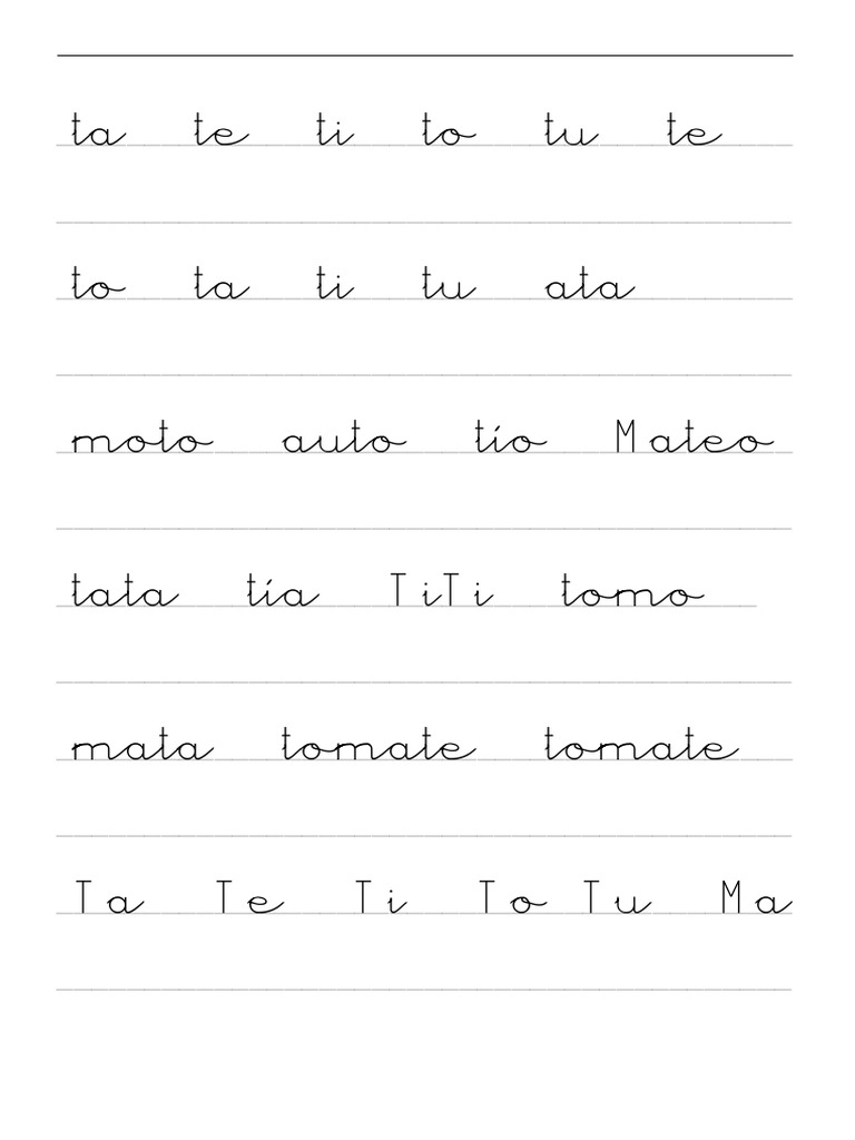 Caligrafía T 2 | PDF