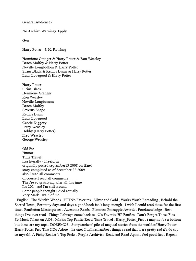 Oh God Not Again! - Chapter 20 - Sarah1281 - Harry Potter - J. K ...