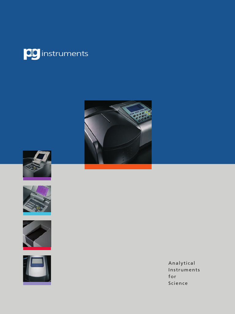 PG UV-VIS Spectrophotometer Print Catalogue | PDF | Ultraviolet–Visible Spectroscopy ...