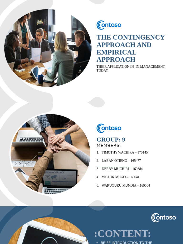 Contingency vs. Empirical Approaches in Management | PDF | Psychology | Science