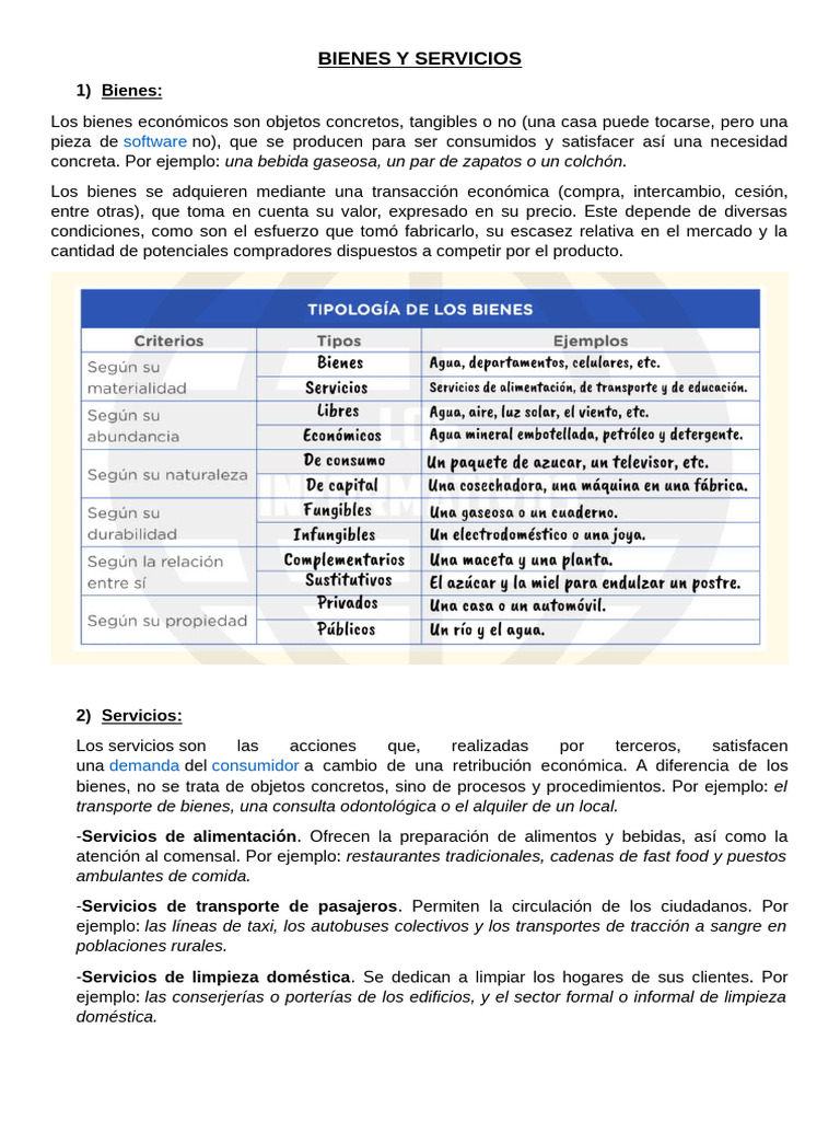 BIENES Y SERVICIOS | PDF