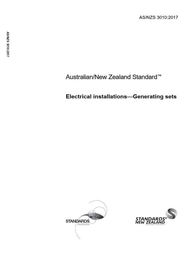 Australian/New Zealand Standard: Electrical Installations-Generating ...