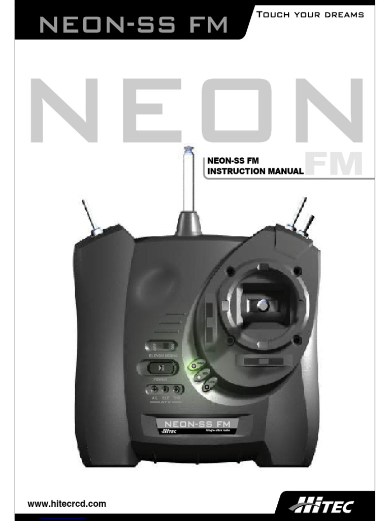 HiTec Neon SS FM RC Transmitter Manual | PDF | Aileron | Battery Charger