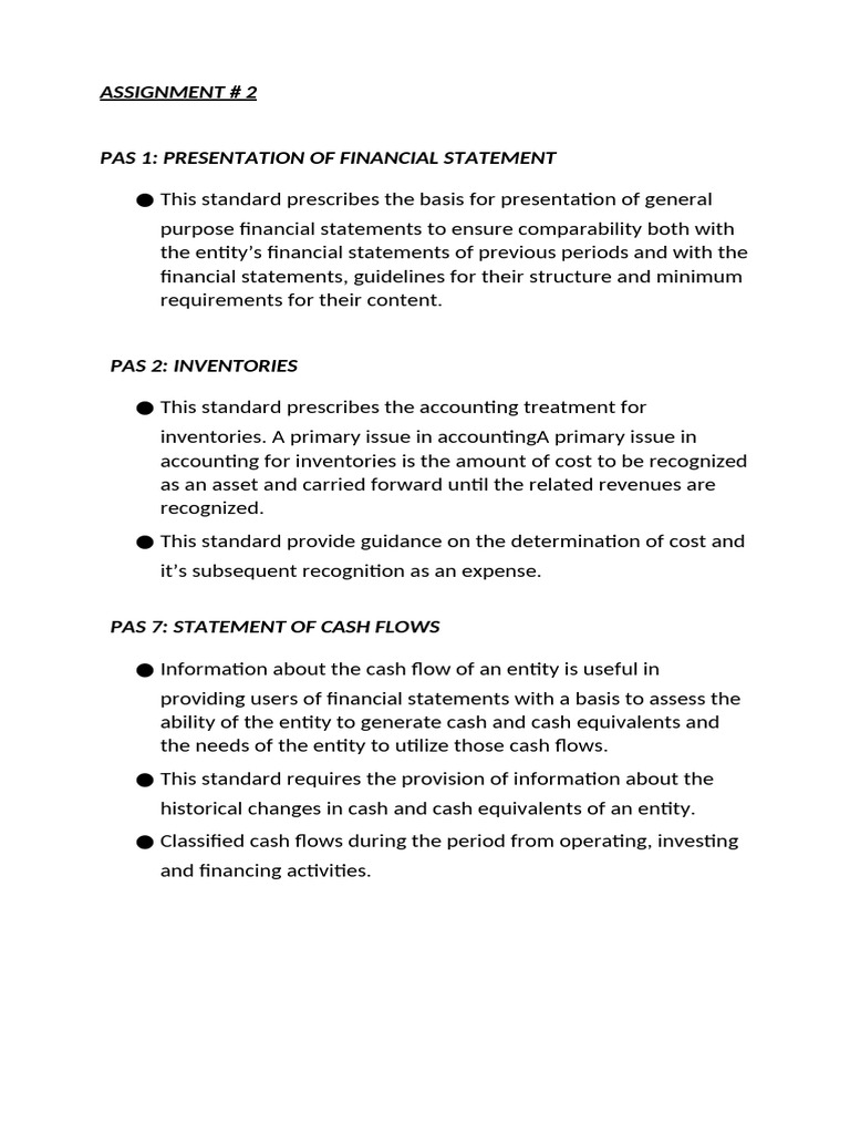 Assignment No.2 Pas 1,2, And 7 | PDF