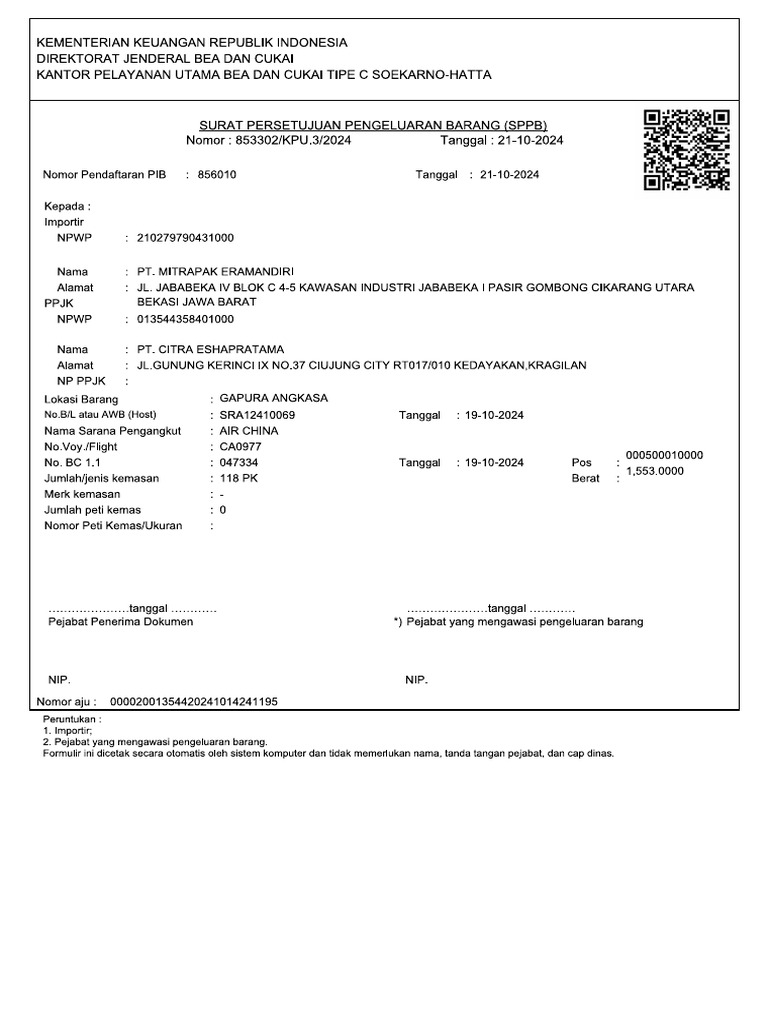 SPPB PT. MITRAPAK ERAMANDIRI 241195 | PDF