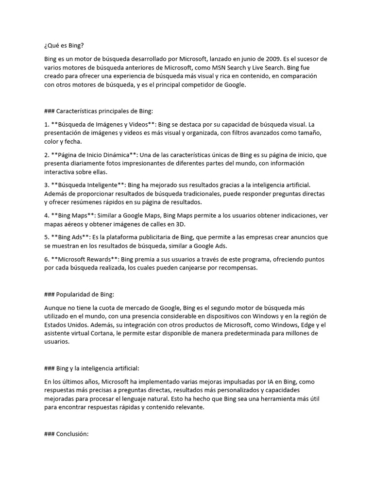 bing | PDF | Microsoft | Software