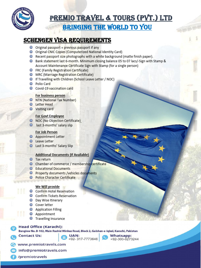 Schengen Visa Requirments | PDF