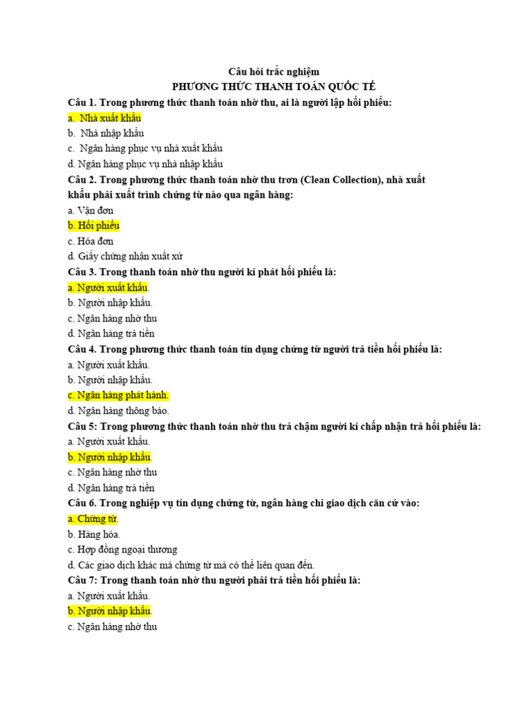 TN_Cac Phuong Thuc TTQT_key | PDF