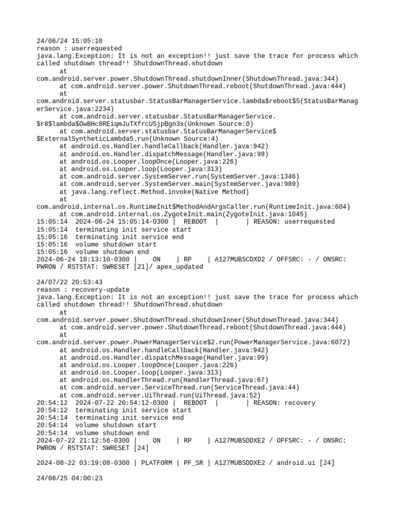 Power Off Reset Reason Pdf Java Programming Language Concurrent Computing 