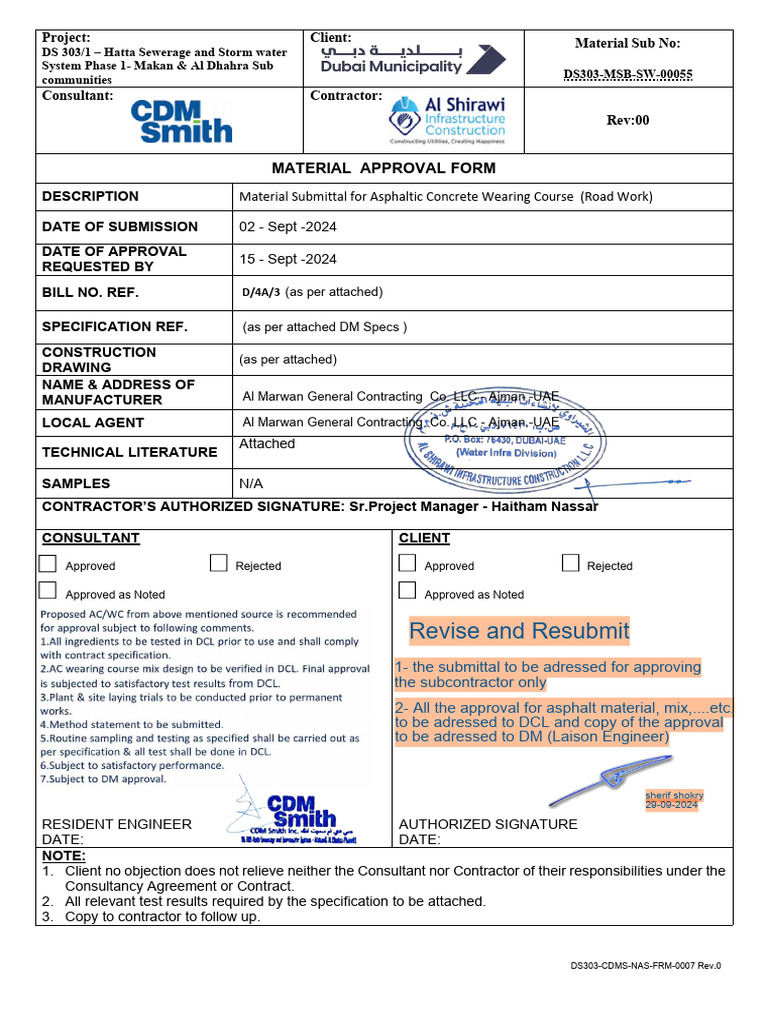 Asphalt Subcontractor (Rev.00-Revise and Resubmit) | PDF | Real Estate ...