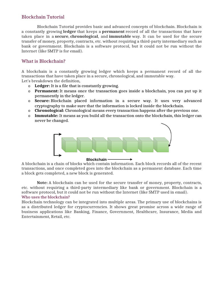 Blockchain notes | PDF | Cryptocurrency | Bitcoin