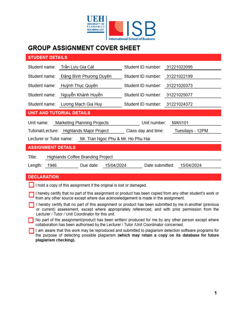 MPP1 - Group A - FINAL ASSIGNMENT - REPORT | PDF | Brand | Target Audience