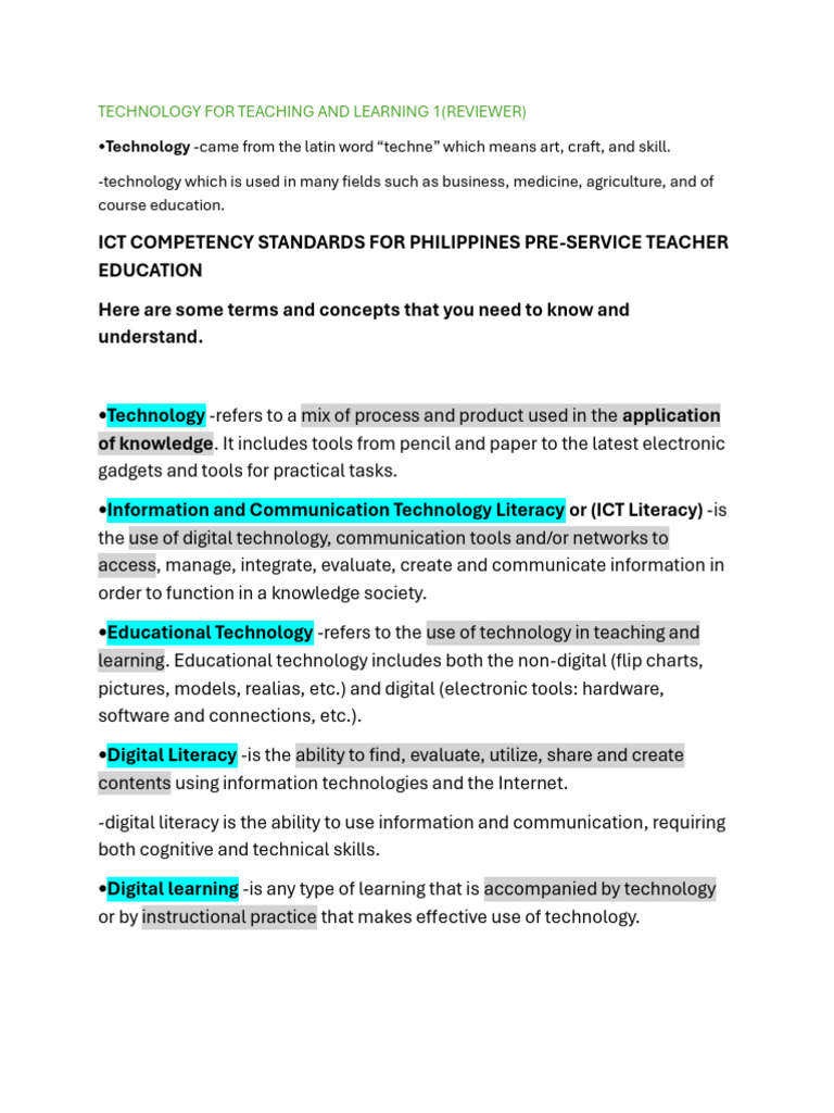 EDUC 6(REVIEWER) | PDF | Educational Technology | Internet