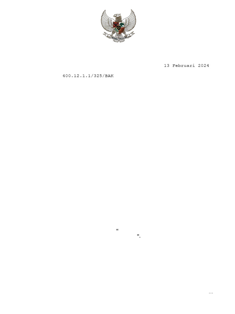 Surat Pelaksanaan Upacara HUT Ke-105. | PDF